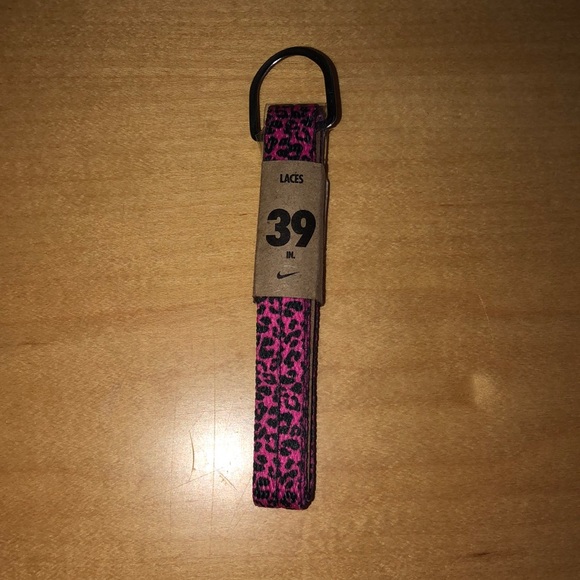 Nike | Accessories | Authentic Nike 39 Inch Black Pink Cheetah Laces ...